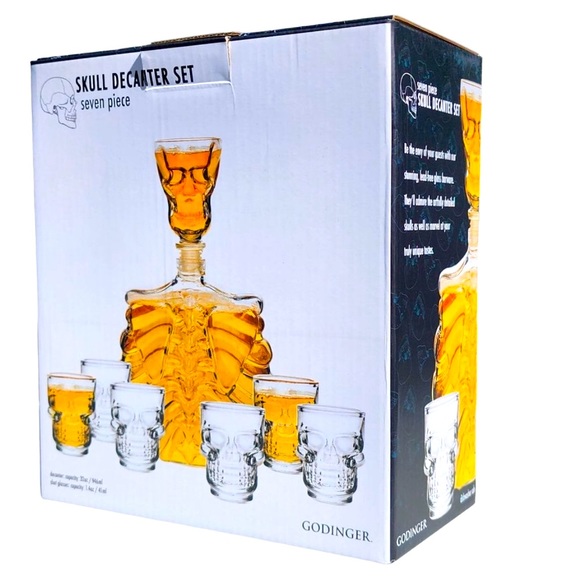 Godinger | Dining | Godinger Skull 7 Pc Decanter Set | Poshmark